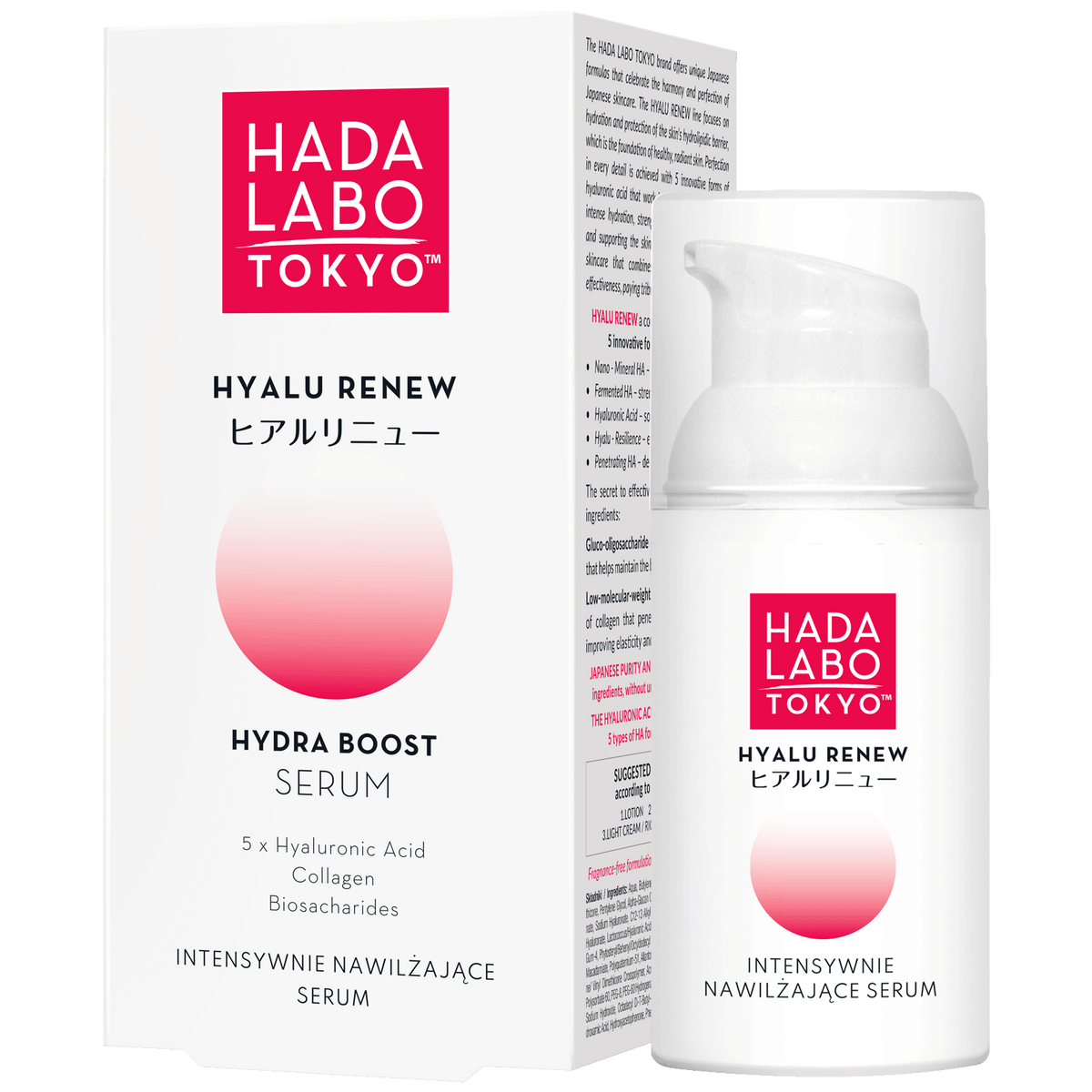 Serum do Twarzy z Kwasem Hialuronowym ️ Hada Labo Tokyo Hyalu Renew