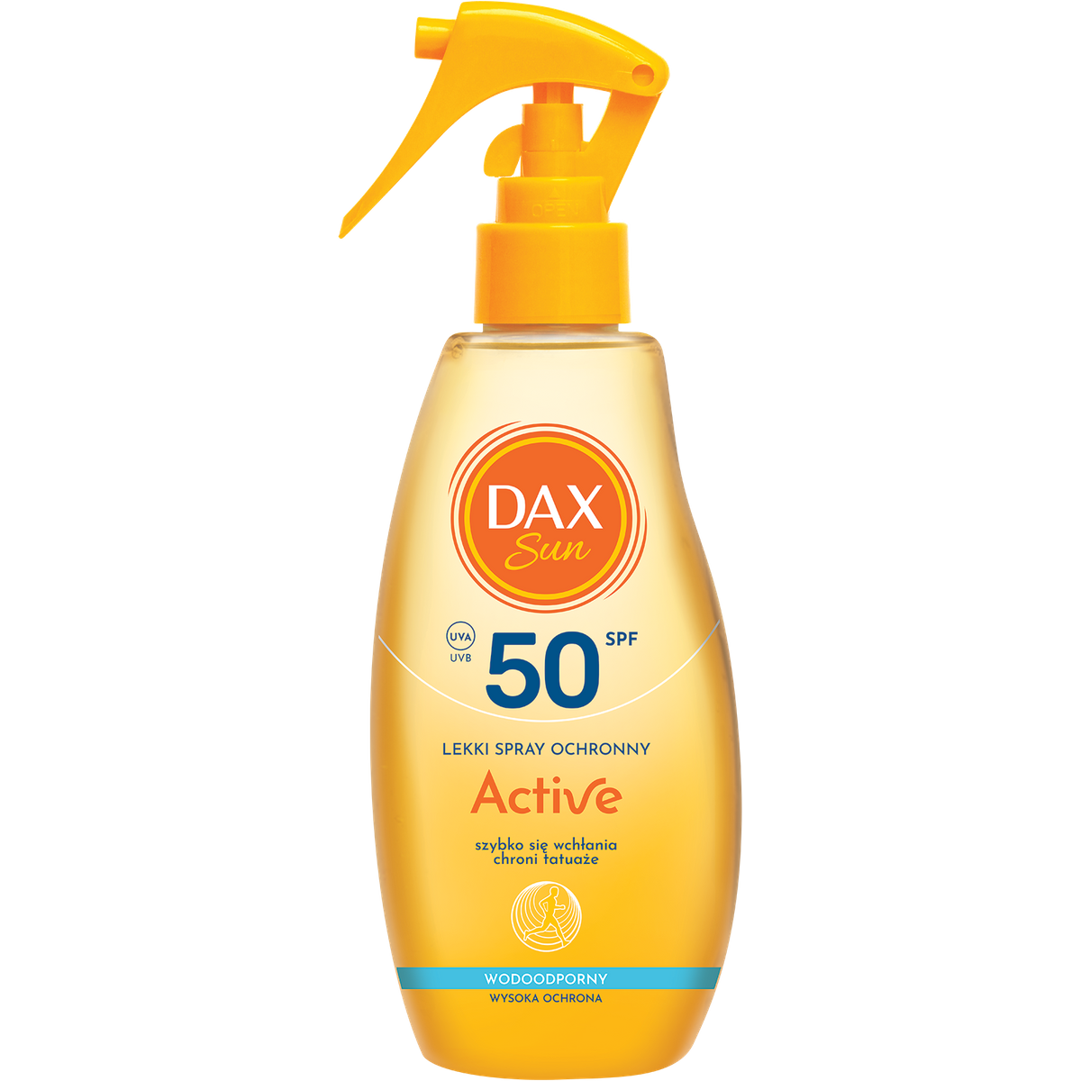 SPF 50 Spray Lekki Transparentny z Filtrem SPF 50 Active ️ DAX Sun