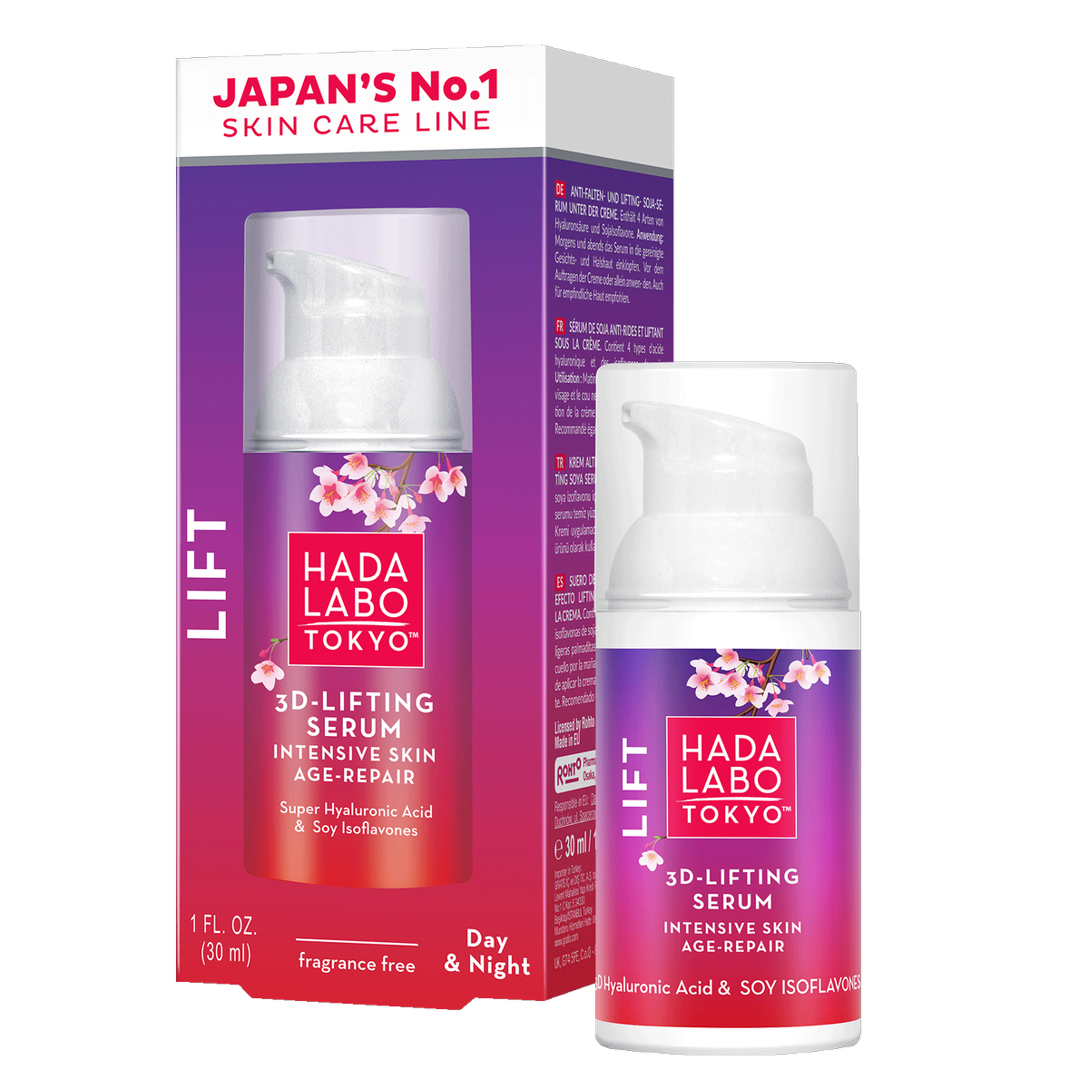 Hada Labo Tokyo Lift 3-D Lifting Silnie naprawcze serum sojowe do twarzy